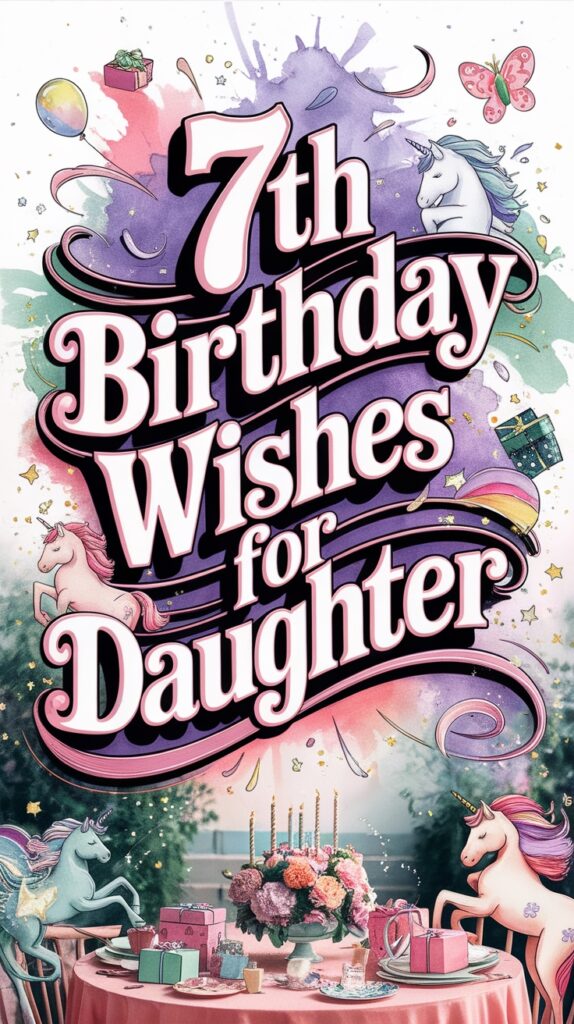 Heartfelt 7th Birthday Wishes for Daughter