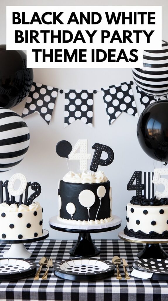 18 Elegant Black and White Birthday Party Theme Ideas: A Timeless and ...
