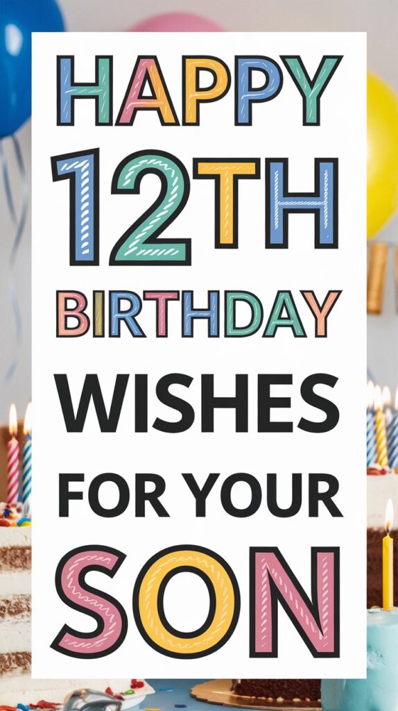 Happy 12th Birthday Wishes for Your Son: 72 Joyful Messages for His Pre ...