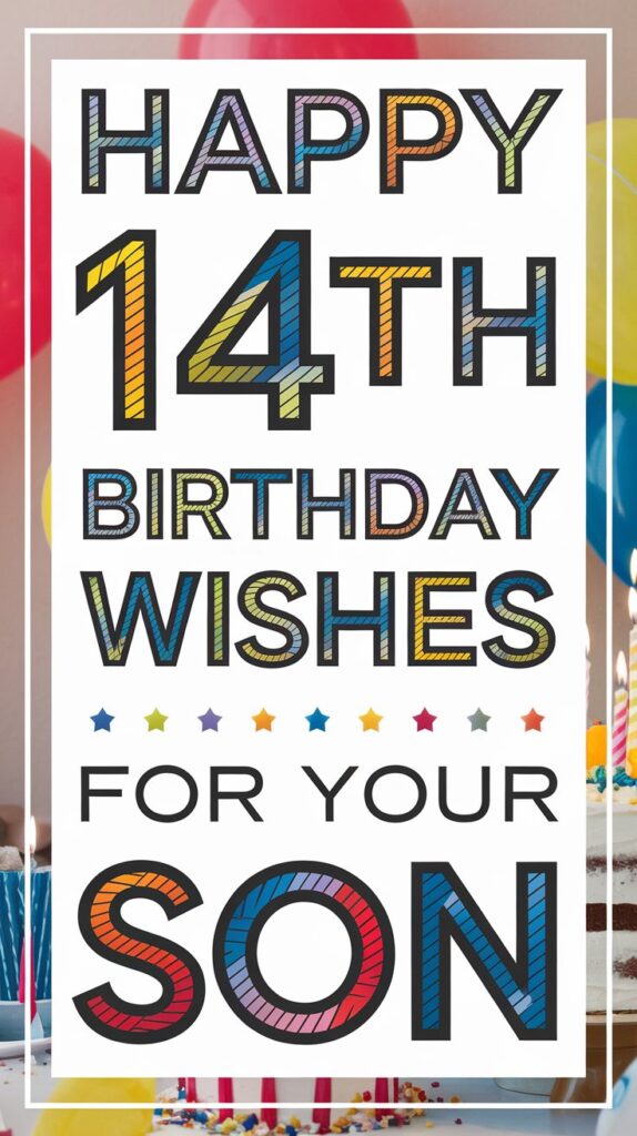 Happy 14th Birthday Wishes for Your Son: 72 Heartfelt Messages for His ...