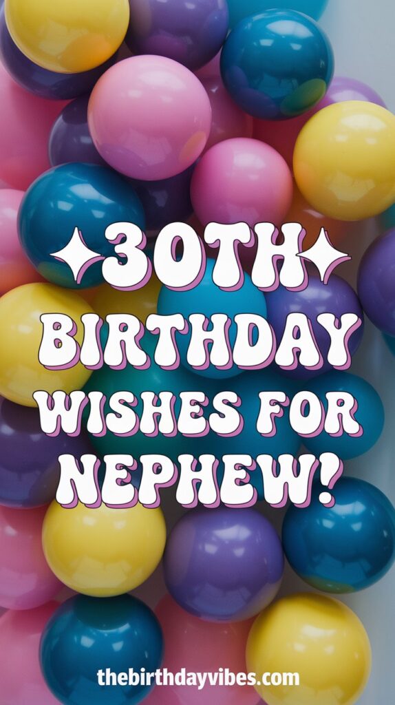 30th Birthday wishes for nephew